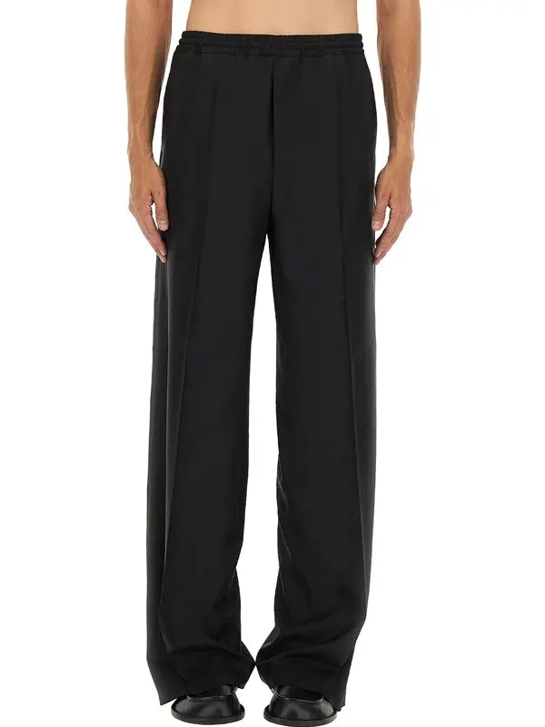 Moschino Wool Canvas Trousers - Black
