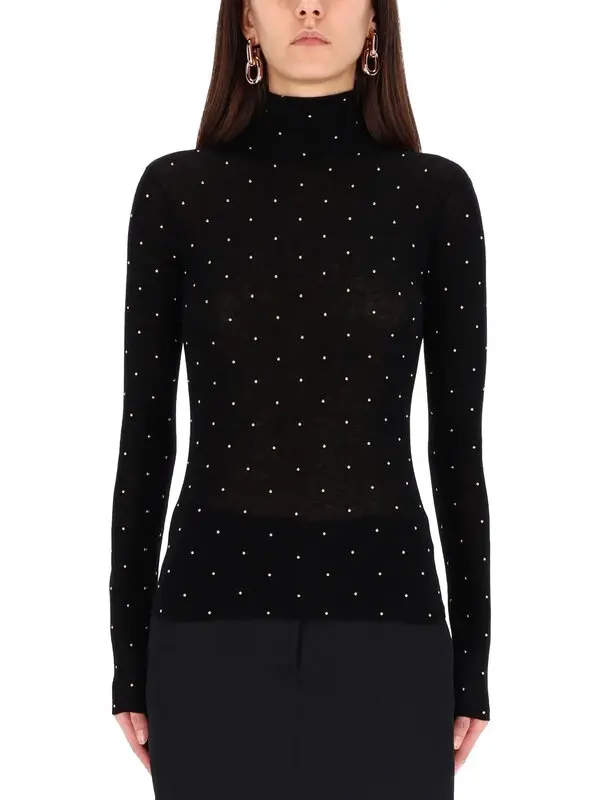 Rabanne Second-skin Studded Mesh Top - Black