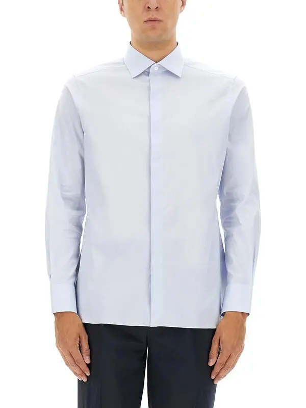Zegna Cotton Shirt - Azure