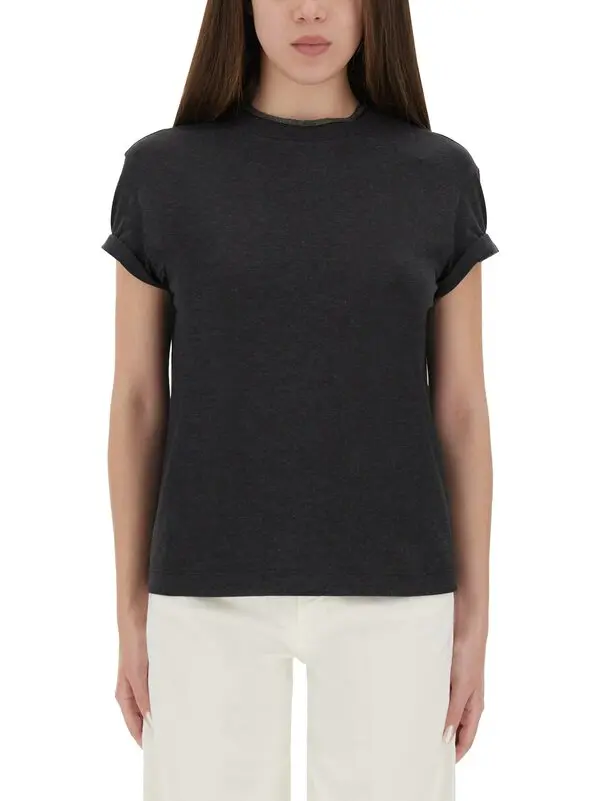 Brunello Cucinelli Cotton Jersey T-shirt - Charcoal