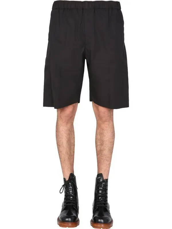 Alexander McQueen Gabardine Bermuda - Black