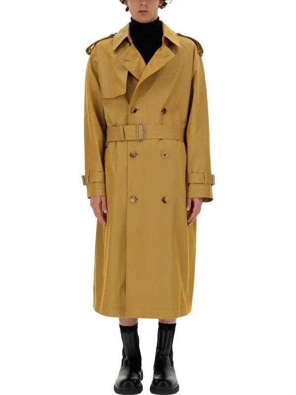 Burberry Trench Coat With Belt - Beige