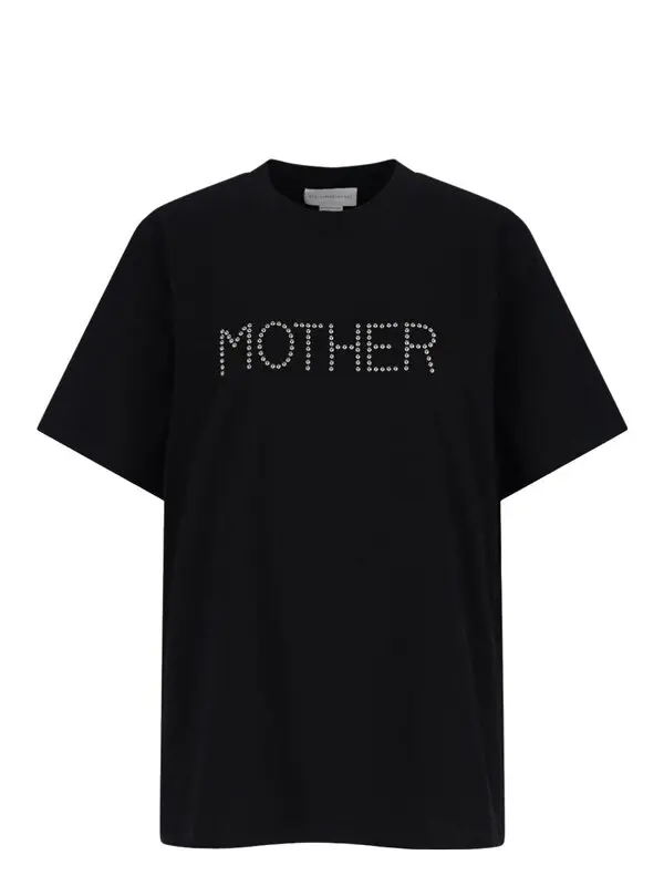 Stella McCartney Logo Studded T-shirt - Black