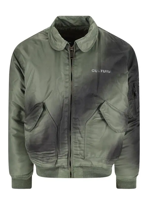 CULTURA Zip Bomber Jacket - Green