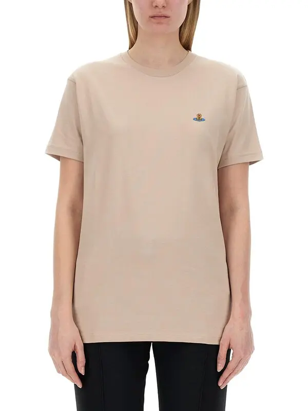 VIVIENNE WESTWOOD Logo T-shirt - Beige