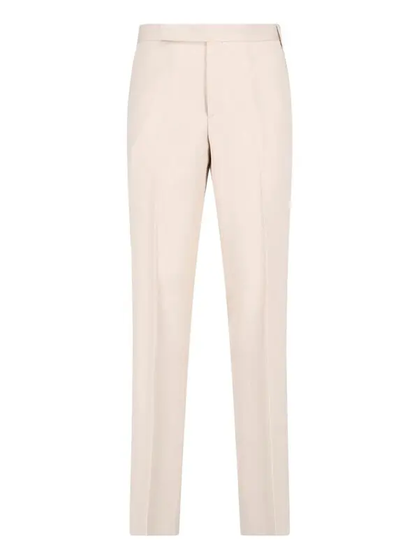 Max Mara Tailored Wide Leg Trousers - Cream