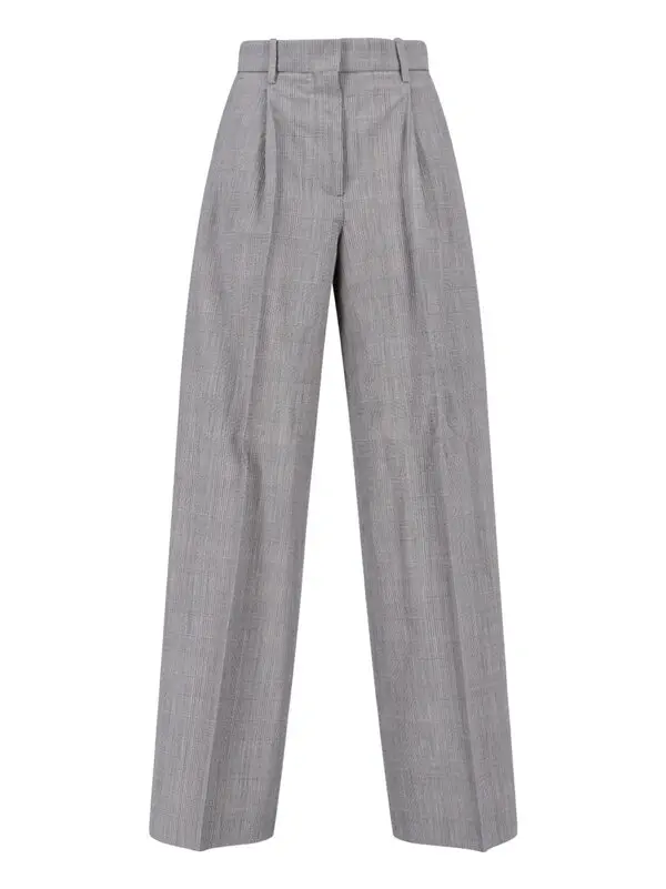 LEMAIRE Tailored Wide Leg Trousers - Gray
