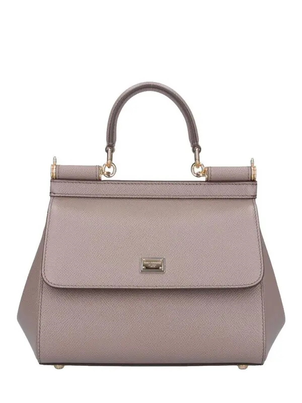 Dolce & Gabbana Sicily Medium Handbag - Taupe