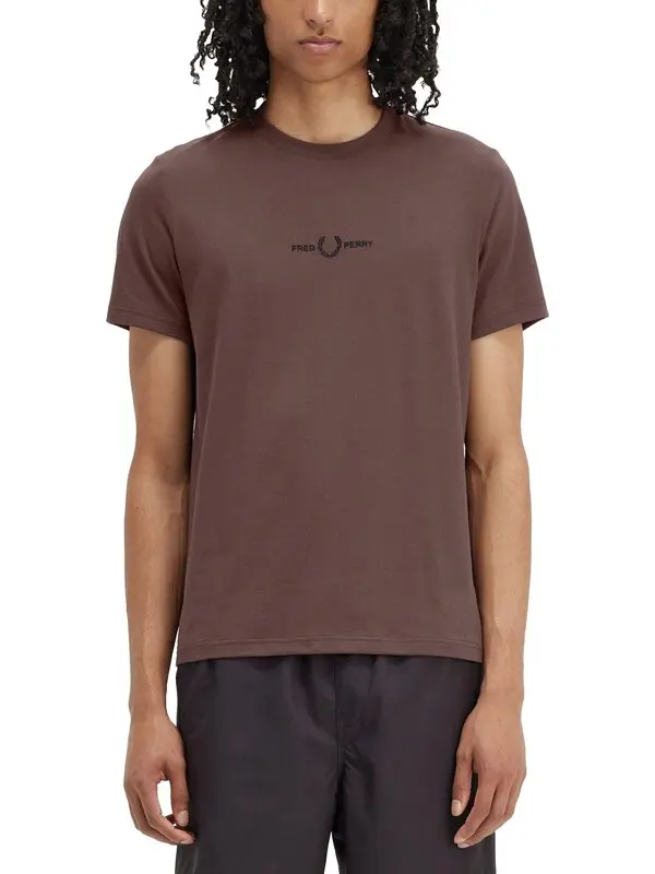Fred Perry T-shirt With Logo - Brown