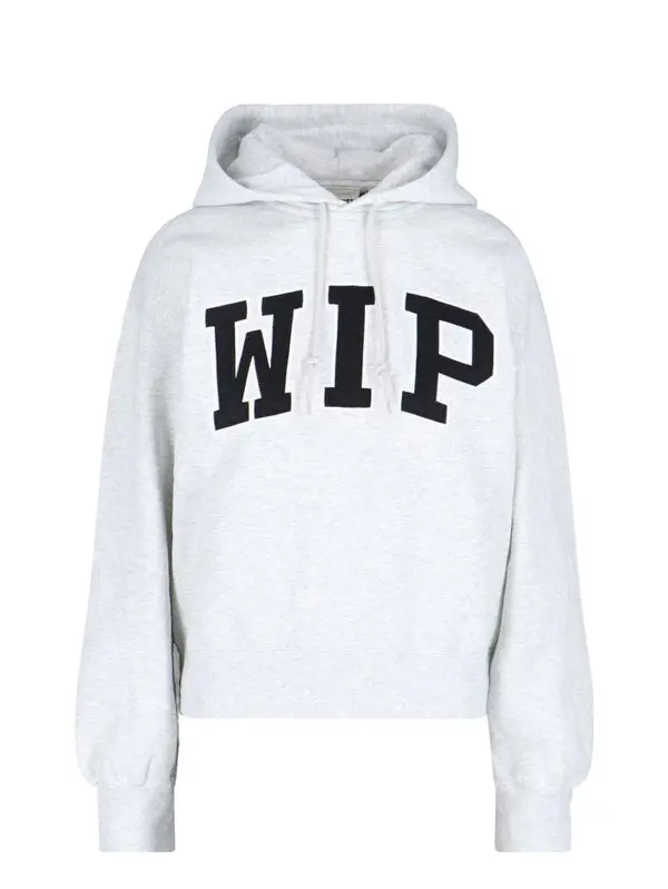 Carhartt Work In Progress Cotton Blend 'wip' Hoodie - Gray