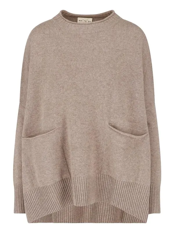 MA'RY'YA Virgin Wool And Cashmere Sweater - Taupe