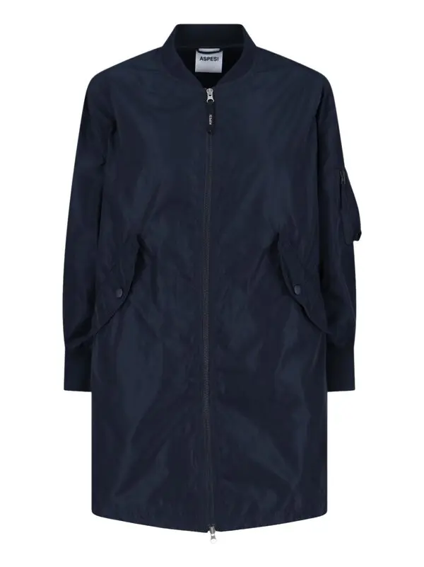 Aspesi Technical Fabric Coat - Blue