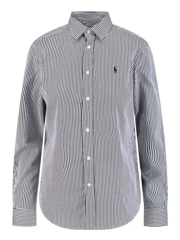 Polo Ralph Lauren Logo Striped Shirt - Black