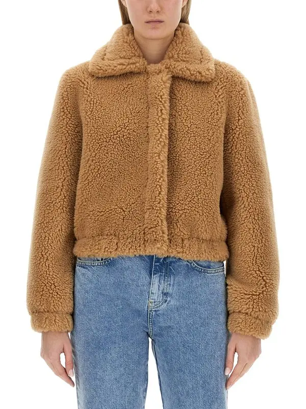 Moschino Furry Effect Jacket - Beige