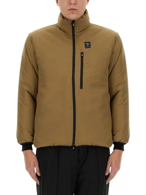 SOUTH2 WEST8 Jacket With Logo - Brown