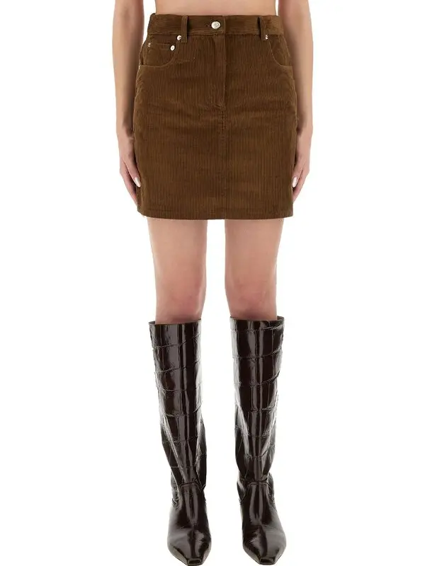 Moschino Corduroy Mini Skirt - Brown
