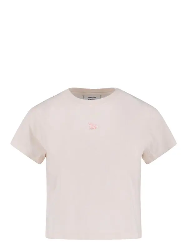 Maison Kitsuné Baby Fox Crop T-shirt - Pink
