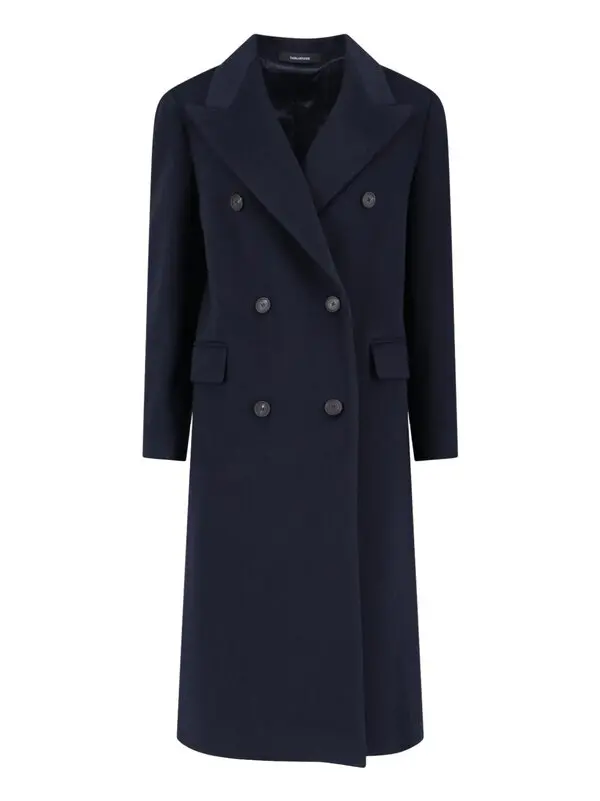 Tagliatore Jole Double-breasted Midi Coat - Blue