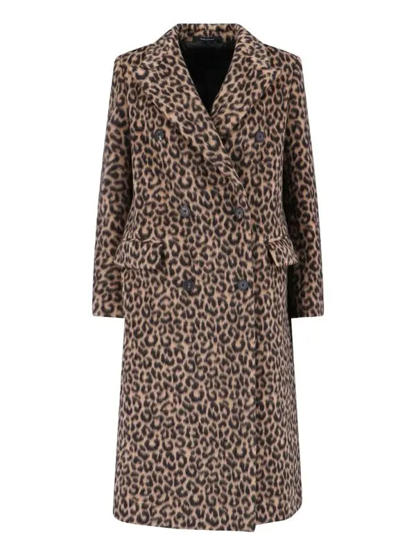 Tagliatore Jole Double-breasted Midi Coat - Brown