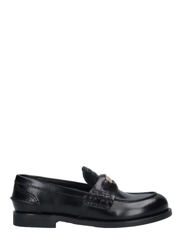 Miu Miu Leather Penny Loafers - Black