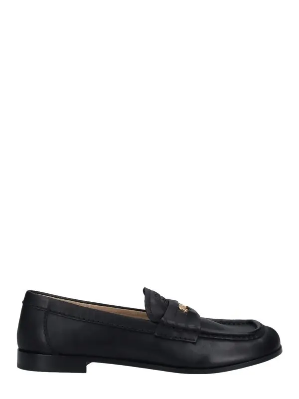 Miu Miu Leather Penny Loafers - Black