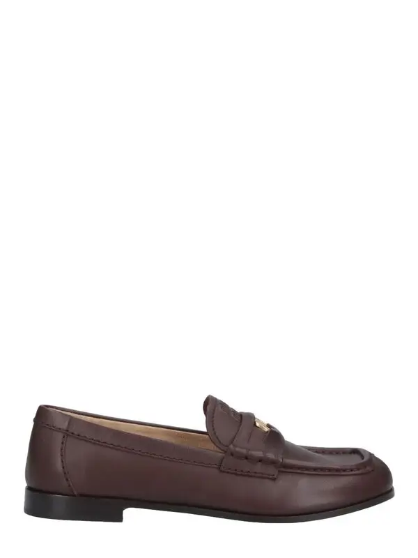 Miu Miu Leather Penny Loafers - Brown