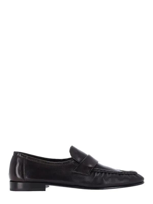 Miu Miu Leather Penny Loafers - Brown