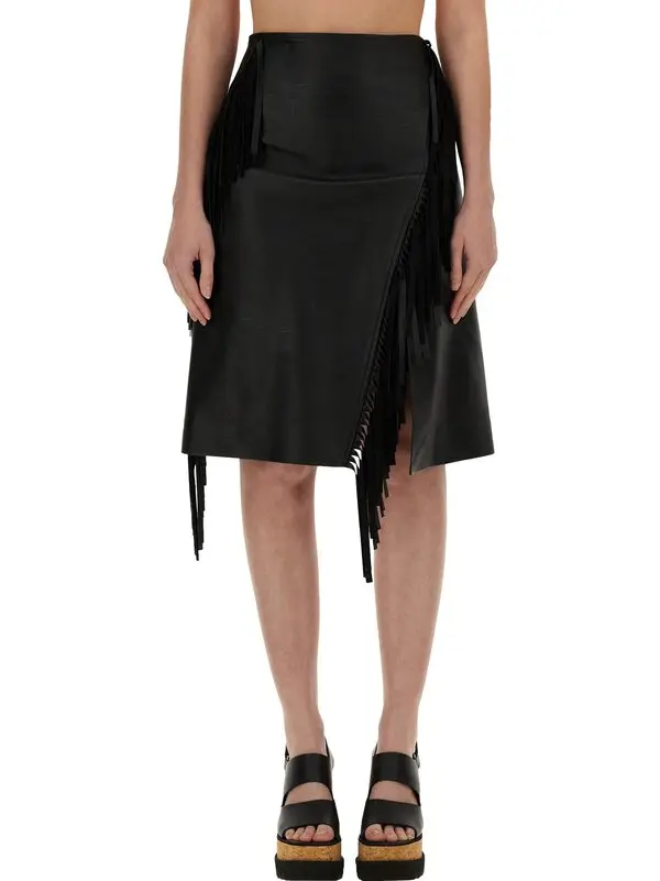 Stella McCartney Fringed Skirt - Black