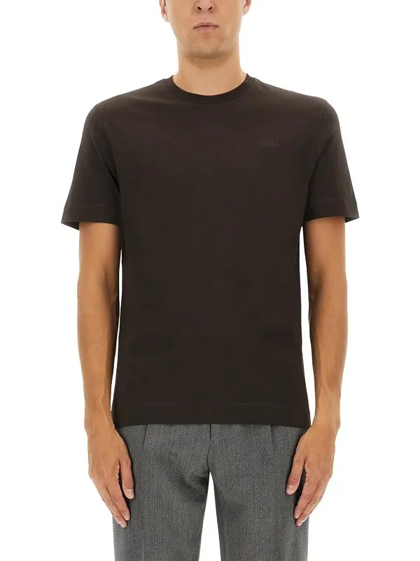 Zegna Cotton T-shirt - Brown