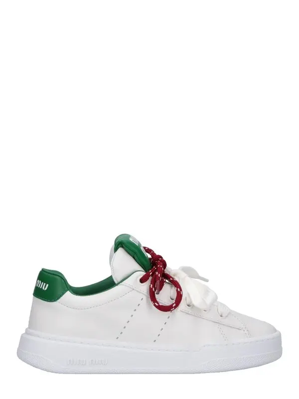Miu Miu Logo Sneakers - White
