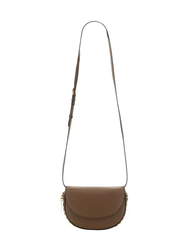 Stella McCartney Shoulder Bag With Logo - Brown