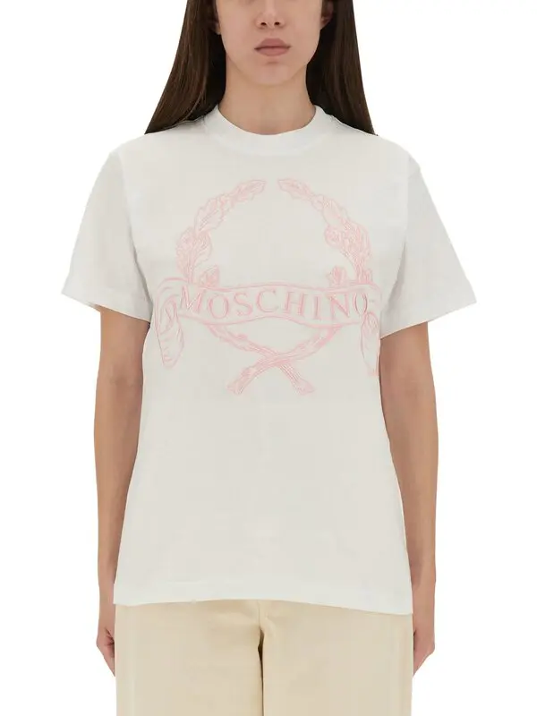 Moschino T-shirt With Embroidery - White