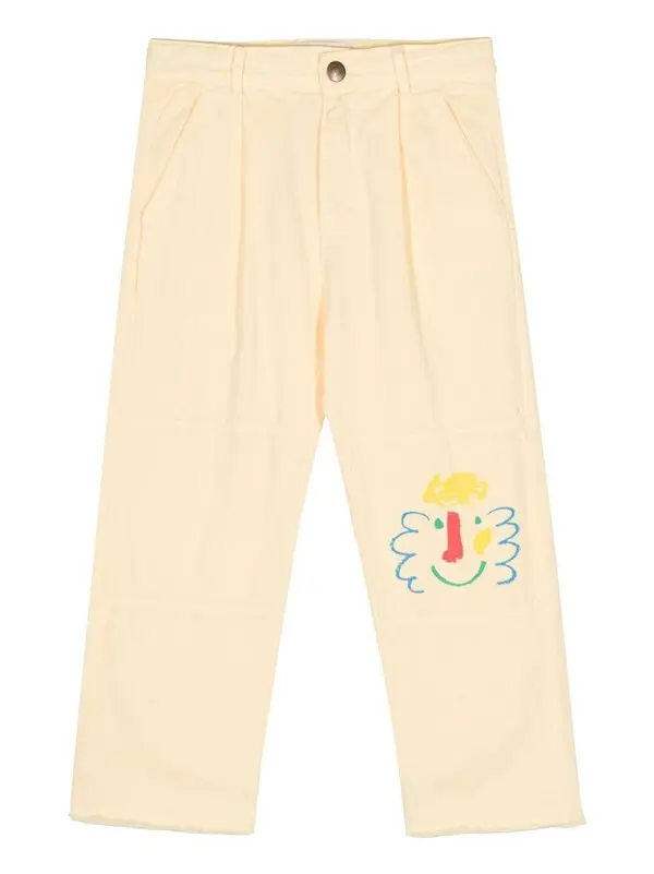 BOBO CHOSES Happy Mask Chino Pants - Yellow