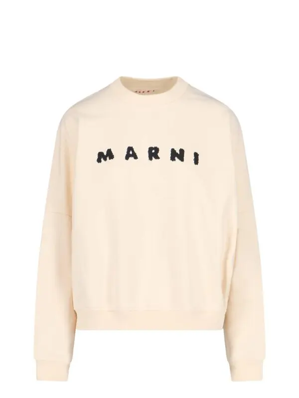 Marni Logo Crewneck Sweatshirt - Cream