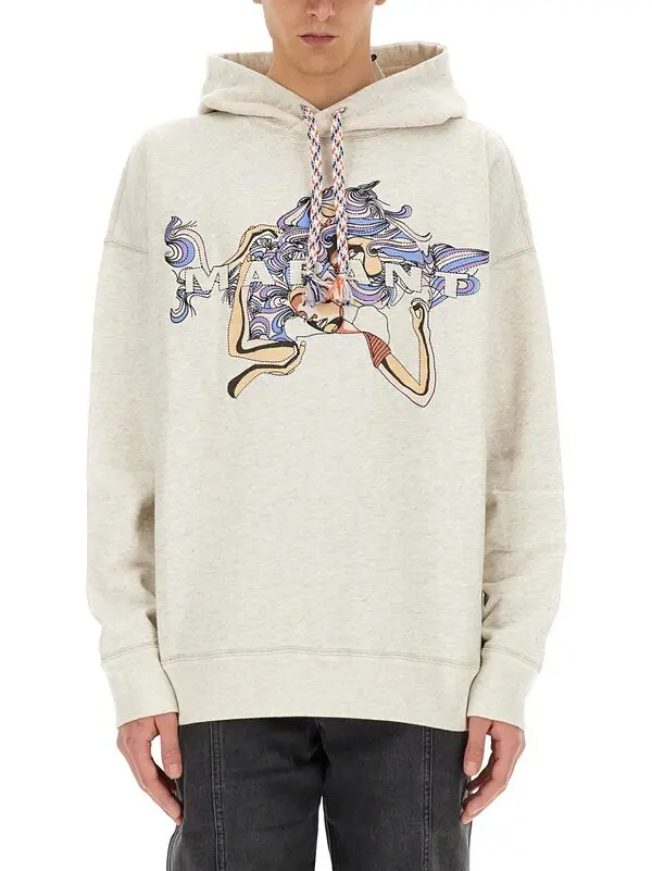 MARANT Printed Sweatshirt - Grey