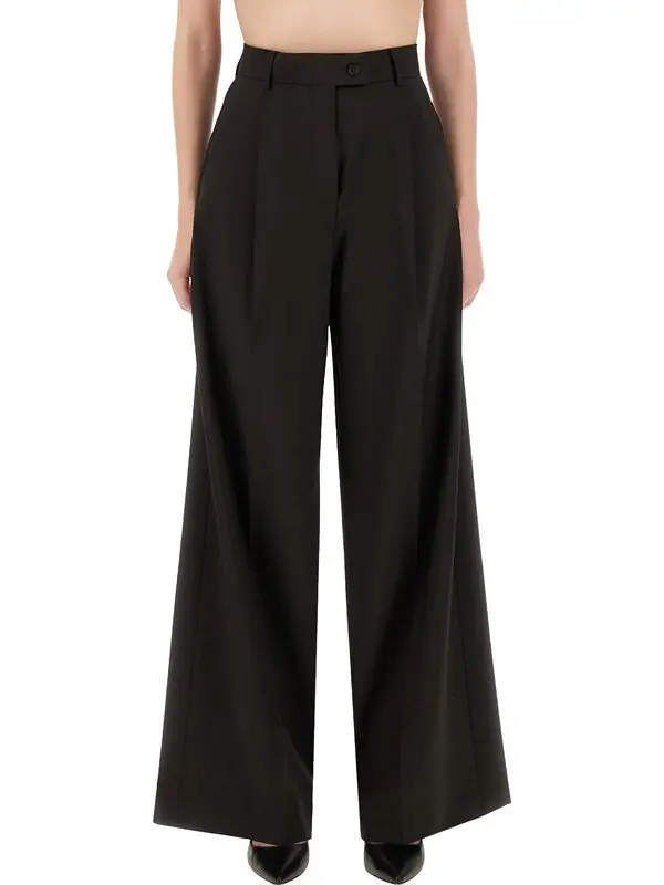 Sportmax Sail Wide Leg Pants - Brown