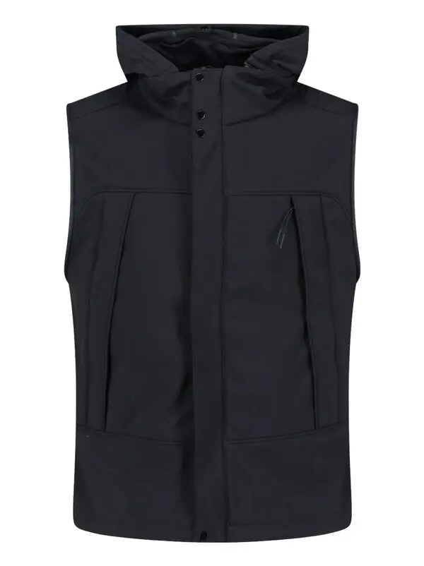 C.P. COMPANY Hooded Vest - Black