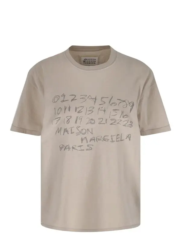 MAISON MARGIELA Numeric T-shirt - Cream