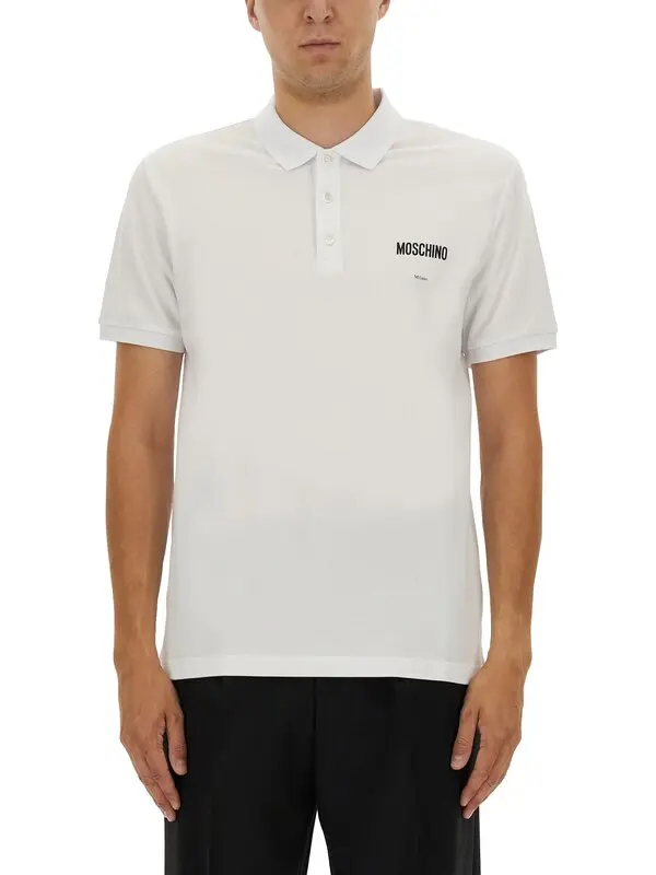 Moschino Cotton Pique Polo - White