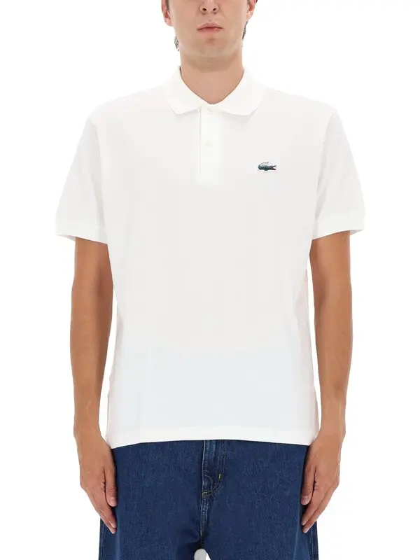 Lacoste Polo With Logo - White