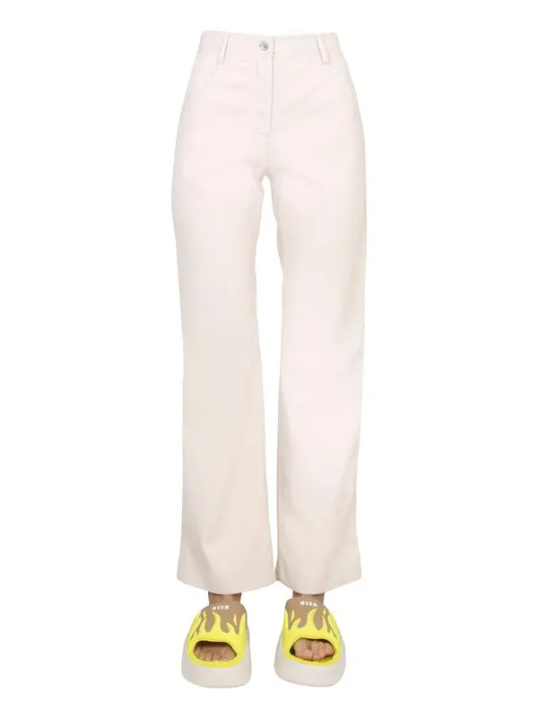 MSGM High Waist Pants - Ivory
