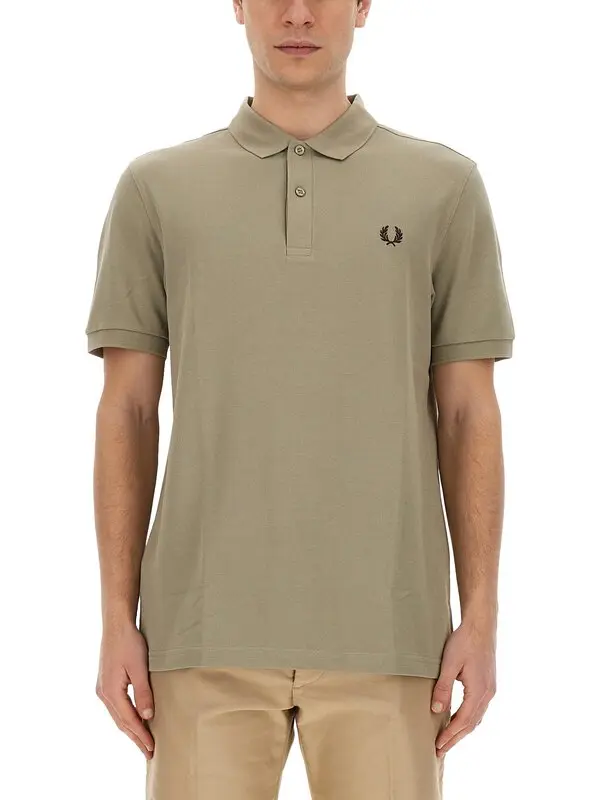 Fred Perry Polo With Logo - Beige