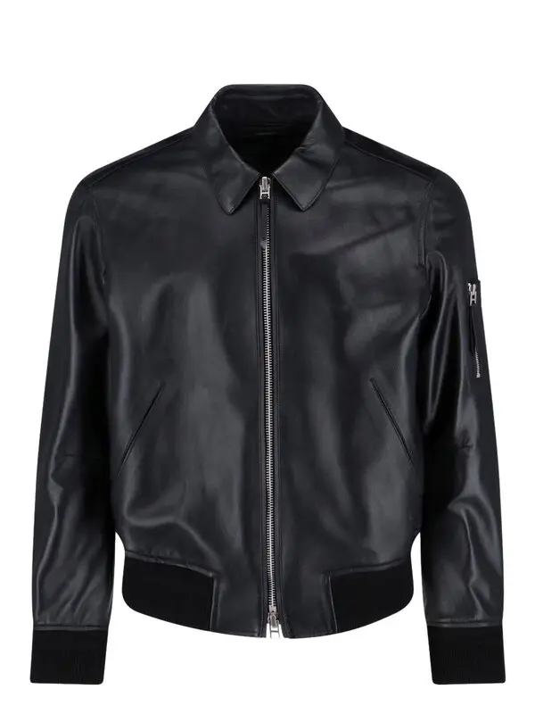 Miu Miu Lambskin Leather Jacket - Black
