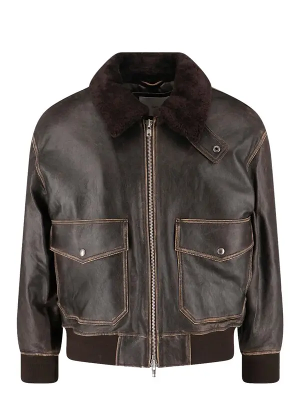 DUNST Lamb Leather Jacket - Brown