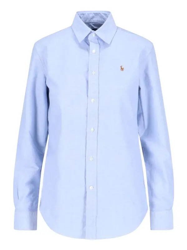 Polo Ralph Lauren Oxford Logo Shirt - Light Blue