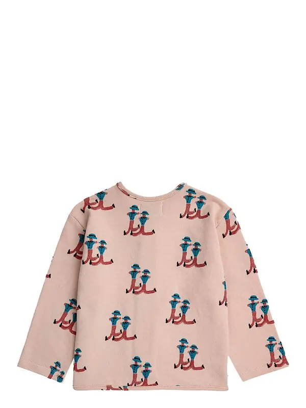 BOBO CHOSES Printed Buttoned Sweatshirt - Pink
