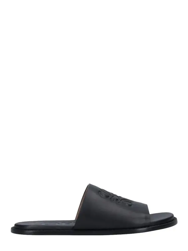 Loewe Anagram Flex Slide Sandals - Black