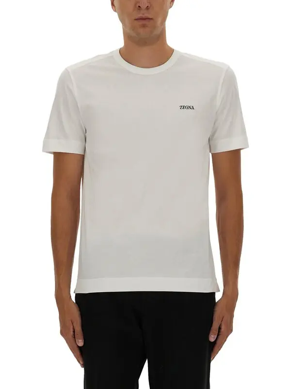 Zegna T-shirt With Logo - White