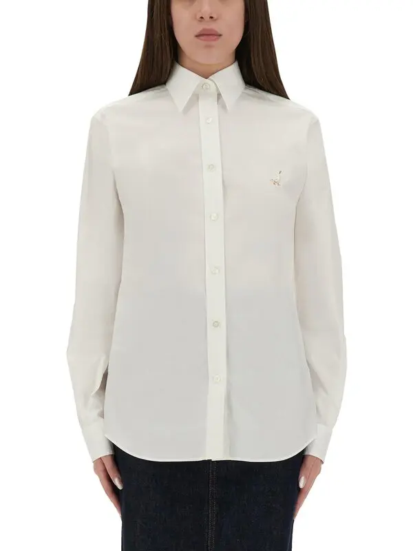 Moschino Shirt With Embroidery - White