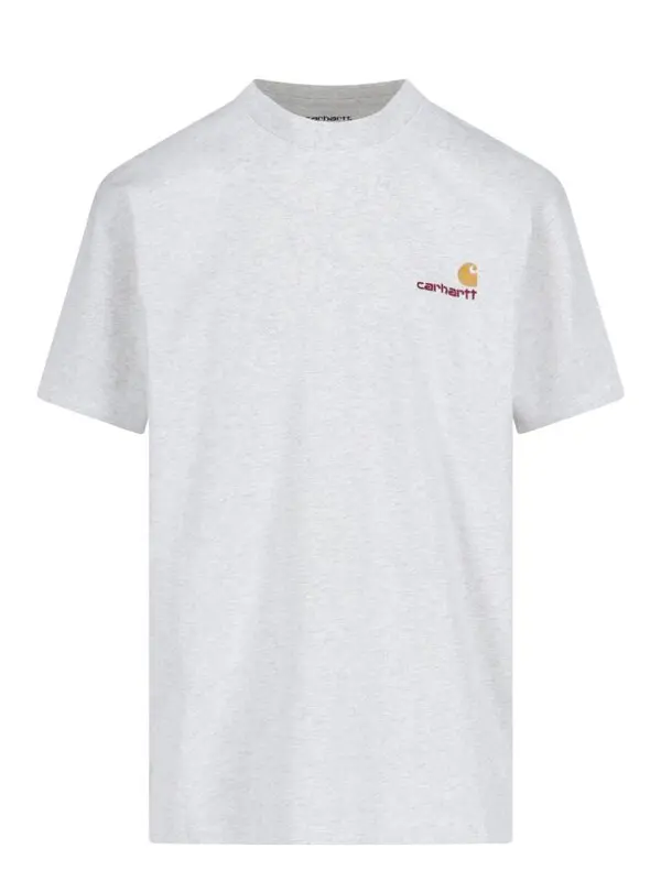 Carhartt Work In Progress S/s American Script' T-shirt - Gray